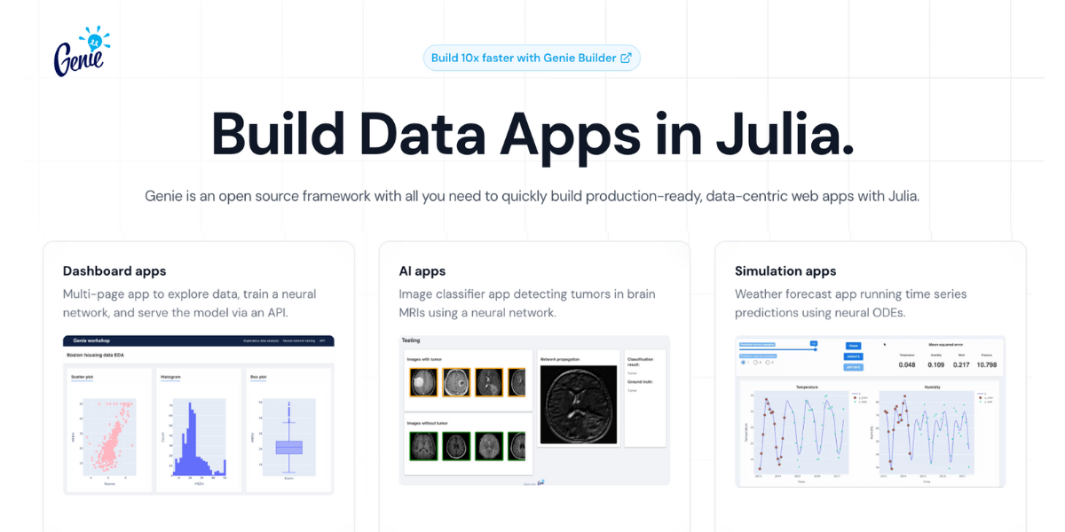 Genie Enterprise - Genie Framework - Build Data Apps in Julia